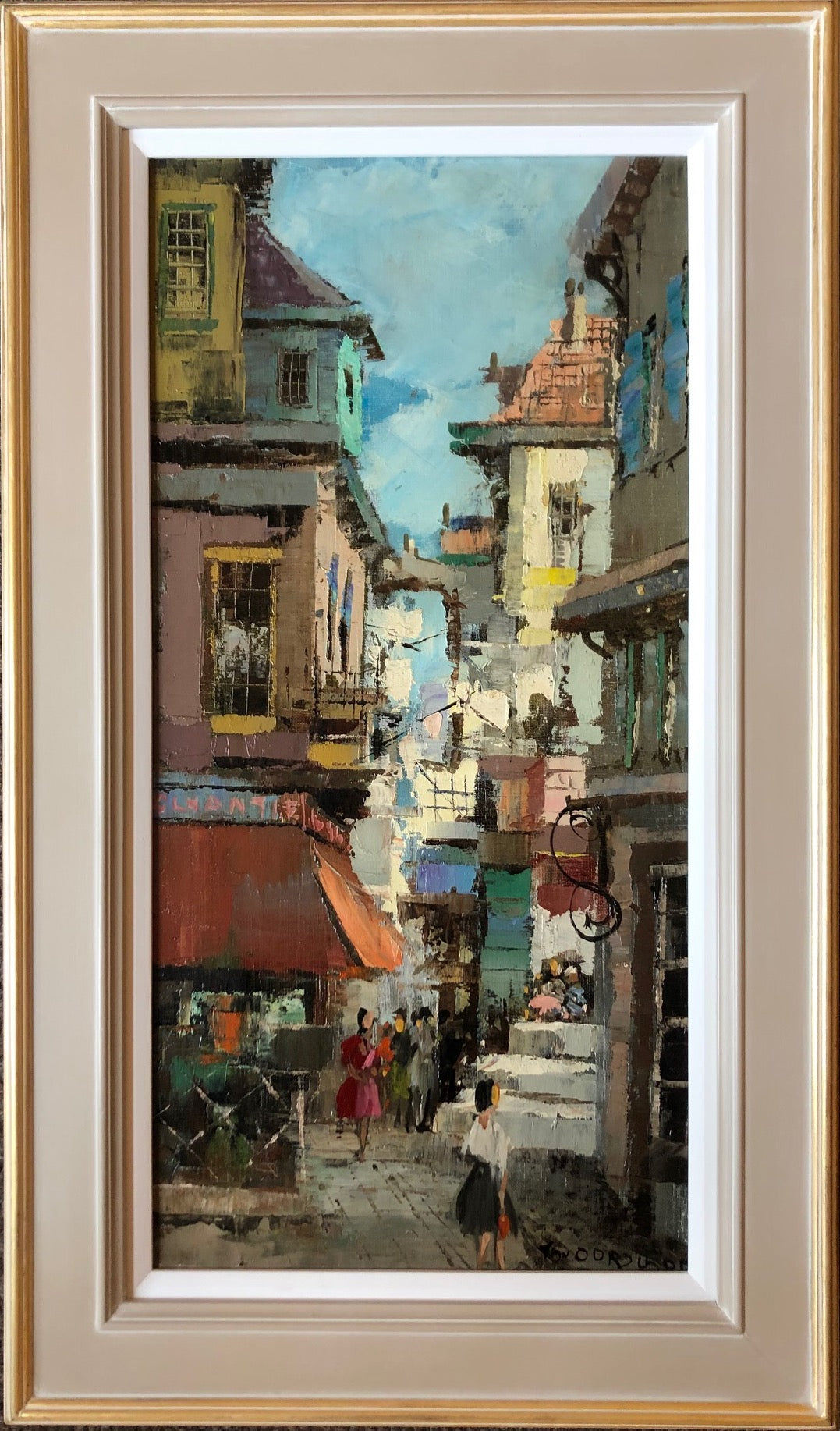 Oil Paintings, Pair of Dutch Street Scenes circa 1950 – Garners